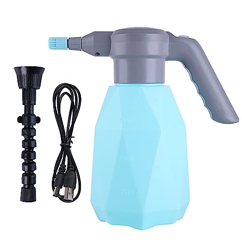 0.53Gal/2L Electric Spray Bottle Plant Mister for Indoor/Outdoor Plants,Garden Rechargeable Automatic Plant Mister Spray Bottle,Watering Can with Adjustable Spout,Fertilizing,Cleaning (Blue)