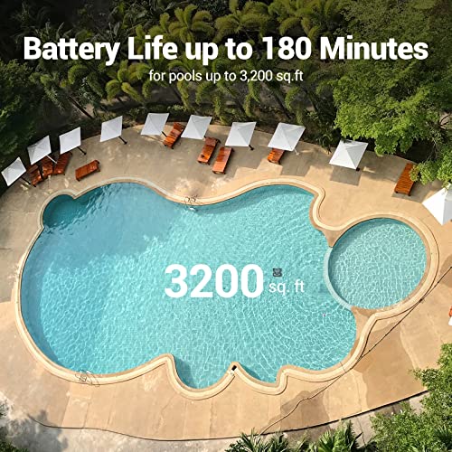 (2023 New) AIPER Seagull Pro Cordless Robotic Pool Vacuum Cleaner, Wall Climbing and Smart Navigation, 180 Mins Battery time, Strong Power Scrubbing Brush for Above/In-Ground Pools up to 60 FT