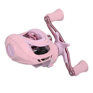 spinning reel, fishing reel, clown fish baitcaster reel for freshwater saltwater, 7.2:1gear ratio, drag 13.23lbs, baitcasting fishing reel, lure fishing tackle (pink,left hand)