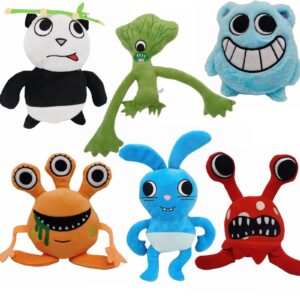 ruyoms garten of banban plush, 6pcs garten of ban ban plush monster for kids, garten of banban plushies toy for kids fans gift (6pcs-b)