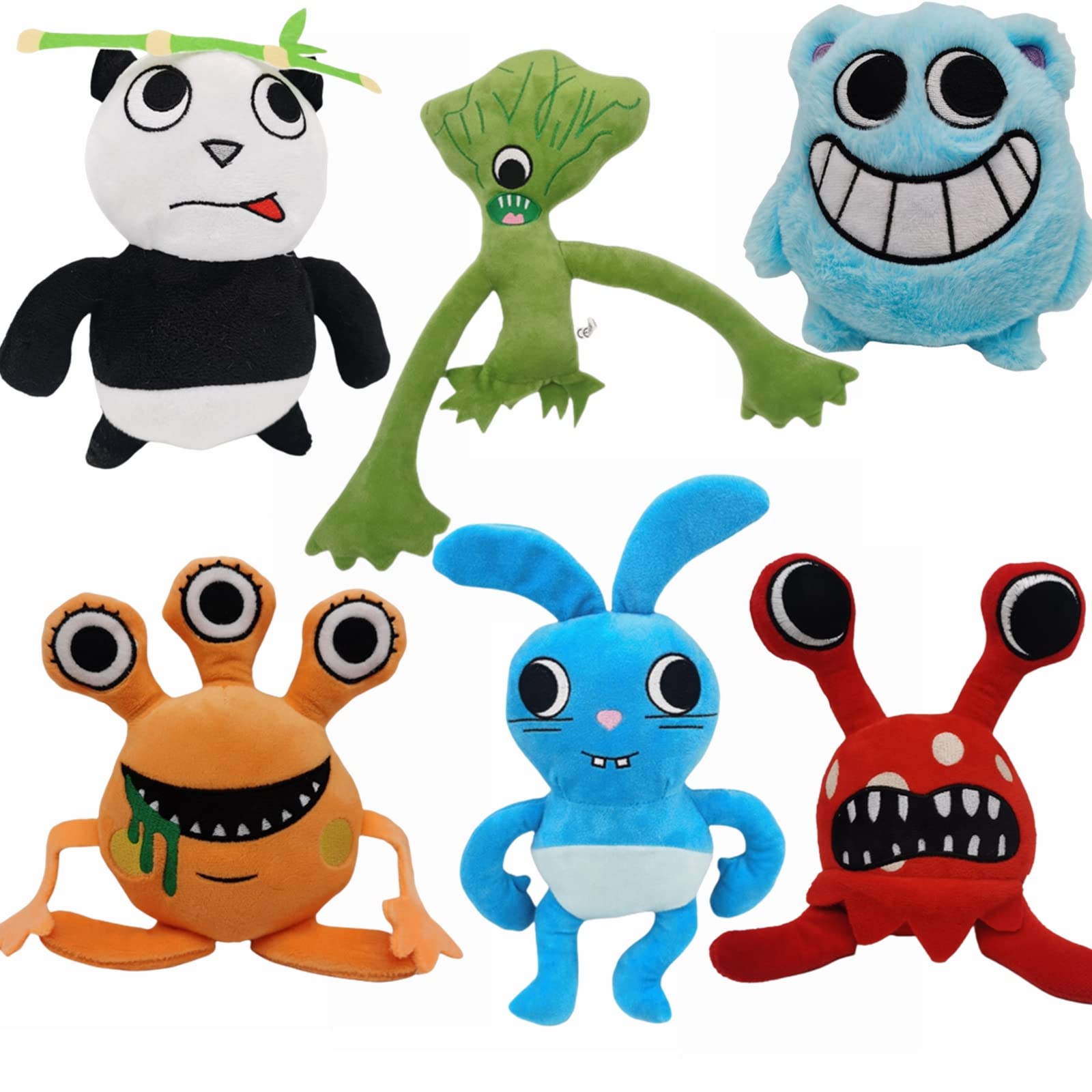 RUYOMS Garten of Banban Plush, 6Pcs Garten of Ban Ban Plush Monster for Kids, Garten of Banban Plushies Toy for Kids Fans Gift (6PCS-B)