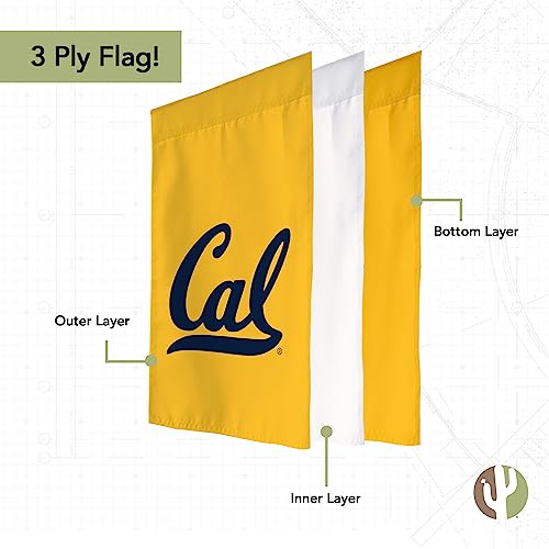 University of California Berkeley Garden Flag Golden Bears Cal UC Banner 100% Polyester (Design F)