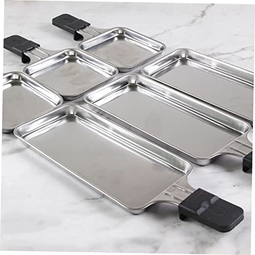 Angoily 6 Pcs Bread Oven Circle Cake Pan Bread Loaf Pans for Baking 9x9 Baking Pan Kitchen Baking Pan 9x13 Baking Pan Stainless Steel Cake Pan Stackable Baking Tray Bakery Baking Tray Food