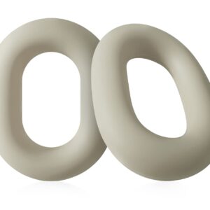 Geiomoo Silicone Earpads for Sony WH-1000XM5 Headphones, Replacement Ear Cushions Cover (Beige)