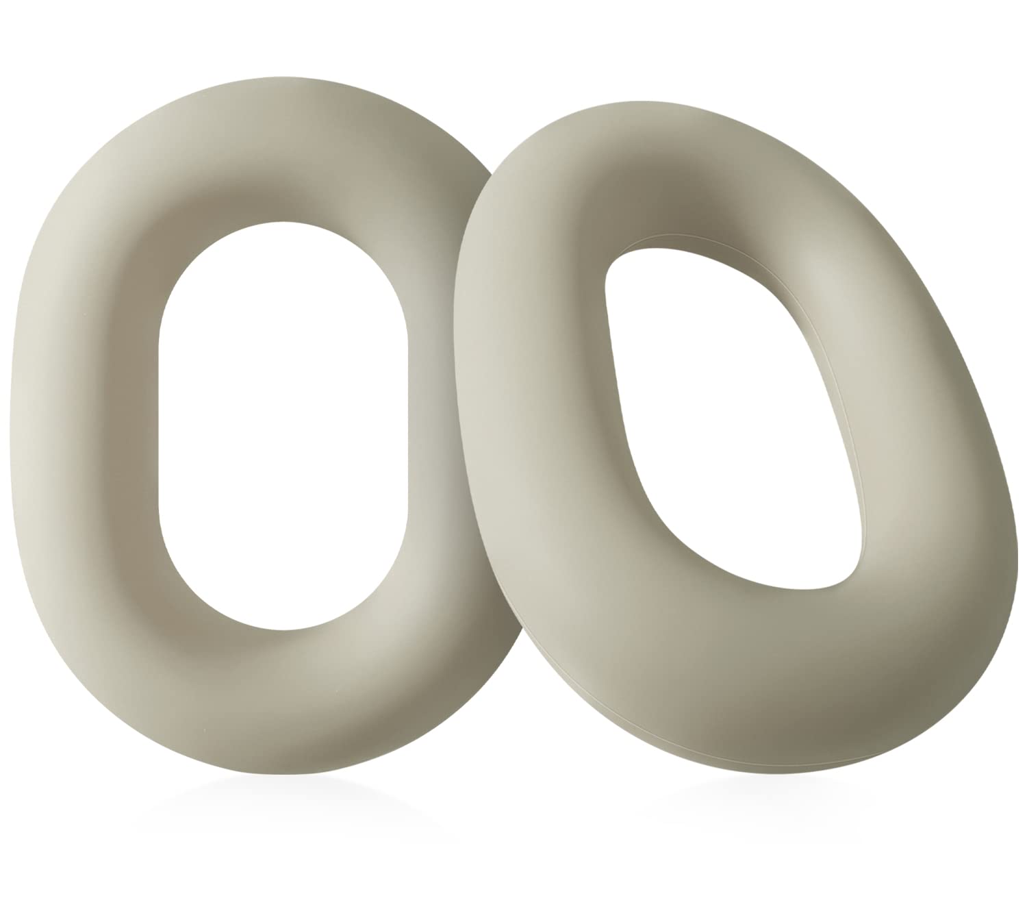 Geiomoo Silicone Earpads for Sony WH-1000XM5 Headphones, Replacement Ear Cushions Cover (Beige)