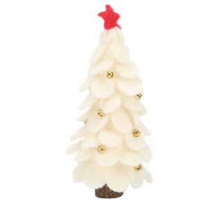 amonida wool felt christmas tree xmas desktop decoration holiday window scene green 2023 white ornament wool felt, log cute decorated for decorative pendants, drops & finials