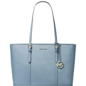 Michael Kors Jet Set Travel Large Logo Tote Bag (Pale Blue)