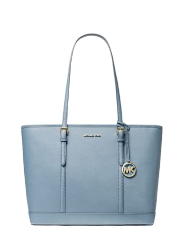 Michael Kors Jet Set Travel Large Logo Tote Bag (Pale Blue)