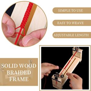 UOIENRT Bracelet Maker, Wooden U Shape Jig Bracelet Making Kit Frame Weaving Braiding DIY Tool Kit