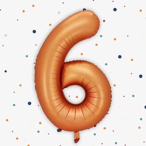 40 in orange number 6 balloons helium aluminum foil film balloon wedding anniversary party decors digital balloons