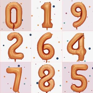 40 In Orange Number 6 Balloons Helium Aluminum Foil Film Balloon Wedding Anniversary Party Decors Digital Balloons