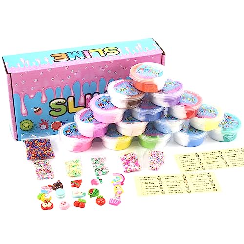 15 Pack Two-Toned Butter Slime Kit for Girls,Super Soft and Non-Sticky Toy,DIY Educational Slime Toys for Kids,Party Favor for Kids Girls & Boys