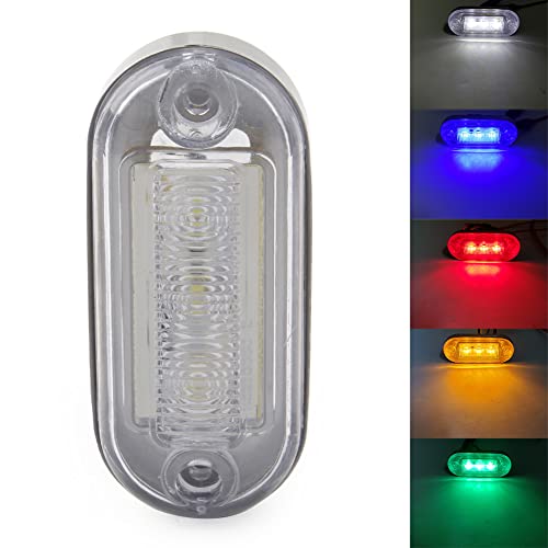 Newsmarts 1 PC Waterproof Universal 12V LED Signal Light Lamp For Truck Trailer RV Boat Yatch, Green