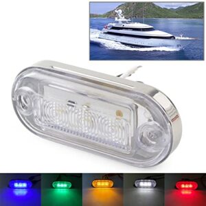 Newsmarts 1 PC Waterproof Universal 12V LED Signal Light Lamp For Truck Trailer RV Boat Yatch, Green