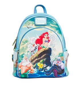 loungefly disney the little mermaid ariel scene womens double strap shoulder bag purse