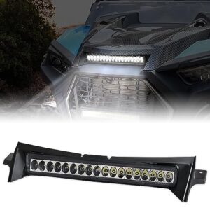 led hood scoop light for polaris rzr xp 1000 19-23, sautvs front led auxiliary light hood accent light drl for polaris polaris rzr xp 1000 / xp 4 1000 / turbo xp 4 / turbo s 4 2019-2023 accessories