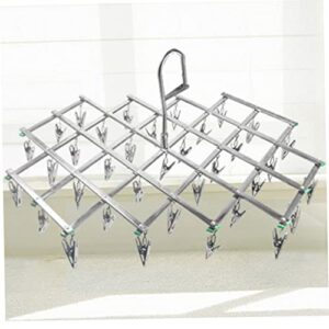 BESPORTBLE Collapsible Clothes Rack Indoor Clothes Drying Rack Hanging Clothes Drying Rack Diaper Drying Hanger Sweater Hangers Stainless Steel Laundry Rack Non- Hangers Clothes Racks