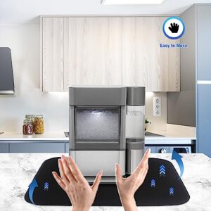 Sliding Mat for Ice Makers Countertop Mat, Absorbent Dish Drying Mat for Kitchen Counter, Ice Makers Accessories Fit Under Ice Maker, Neat, and Clean, Black