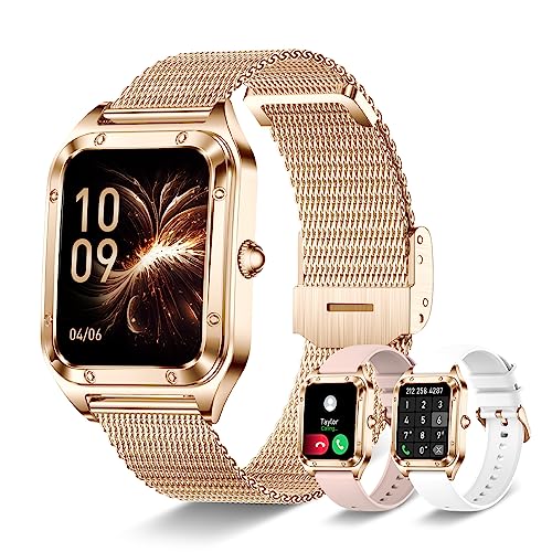 Iaret Smart Watch for Women (Call Receive Dial), Smart Watches for Android iOS Phones Smartwatch with AI Voice Control Heart Rate Sleep Monitor Pedometer Waterproof Activity Tracker