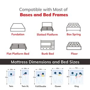 MLILY 12 Inch Cal King Mattress, Manchester United Memory Foam Medium Plush Mattress in a Box, Charcoal Gel Cooling Bamboo Mattress, CertiPUR-US Certified Made in USA, 72”x84”x12” White