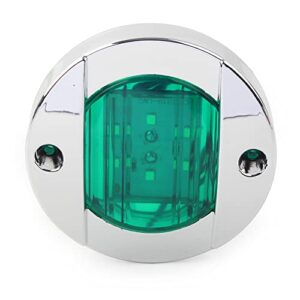 fsfy universal round 6 led 24v side marker clearance light for truck trailer pickup suv caravan boat, green lens