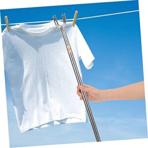 Cabilock 2pcs Clothes Rail Drying Rack Clothes Clothesline Prop Hooks Clothes Reaching Prop Pole Closet Poles for Hanging Clothes Retractable Clothesline Prop Poles Boot Stand Outdoor Fork