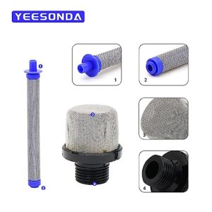 YESHINDA 288716 3/4" Inlet Suction Strainer and 288749 60mesh Airless Spray Gun Filter Combination Fit for Airless Paint Spray Guns