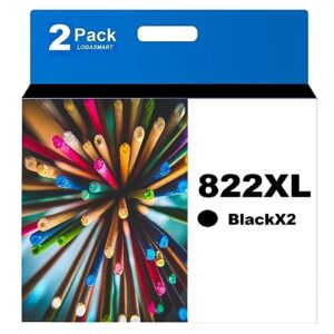 822xl remanufactured for epson 822xl ink cartridges black for epson 822 xl t822 to use for epson workforce pro wf-3820 wf-4820 wf-4830 wf-4833 wf-4834 printer (2-black)