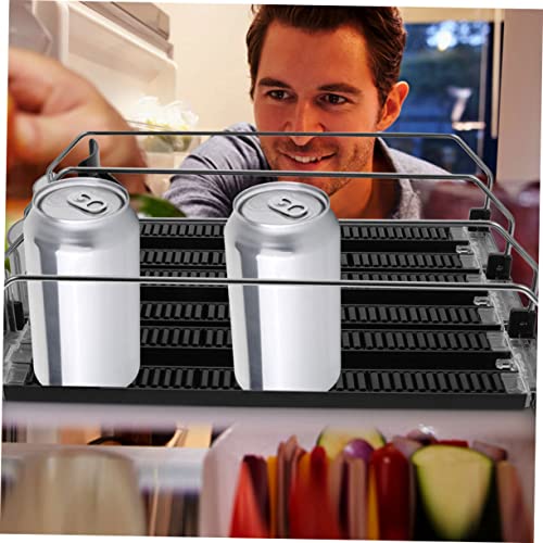 BETOOKY Soda Bottle Organizer 3pcs Drink Pusher Mini Vending Machine Bottle Organizer Soda Can Dispenser Fridge Drink Organizer Drink Puller Beverage Shelf Glide