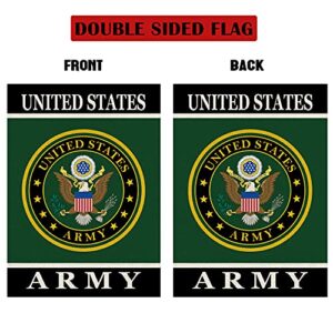 US Army Garden Flag Veterans House Sign U.S. Military Gifts Double Sided 12.5 x 18 Inch United States Army Yard Outdoor Decoration