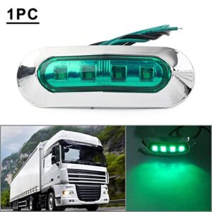 Yuejing Auto Multi-Functional Side Marker Light Clearance Lamps 4 LED for Truck Trailer Pickup SUV Caravan 1PC Green Light