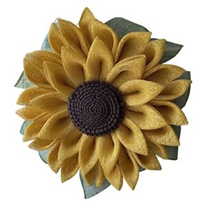 HWZQDJ Sunflower Wreath for Front Door Outside, Artificial Sunflower Garland Hanging Wall Decor Bee Festival Welcome Sign Decorations Rustic Garland Hangers