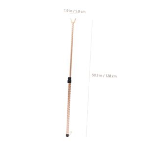 BESPORTBLE 2pcs Stainless Steel Retractable Clothesline Lightweight Curtains Clothesline Outdoor Extended Closet Pole DIY High Reach Garment Hook Coat Hanger Clothes Fork Pole Outrigger Cane