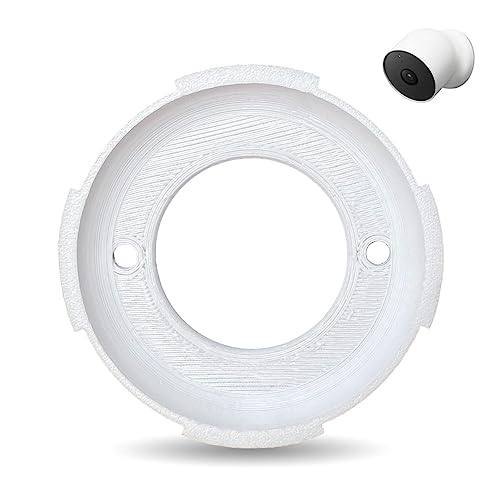 Sactulaz Wall Mount Plate for Google Nest Cam Outdoor(Battery), Locking Collar Replacement Part for Nest Camera - (Mounting Dome and Nest Cam Not Included)