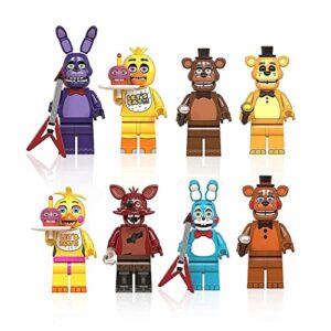 ahsapauk action figure 8pcs anime figures building block toys for child gift (8pcs1)