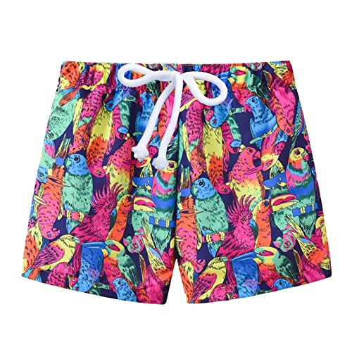 Ikevan Baby Sports Short Pants 2 to 8 Years Toddler Boys Girls Cartoon Floral Printed Sport Shorts Kids (Hot Pink, 5 Year)