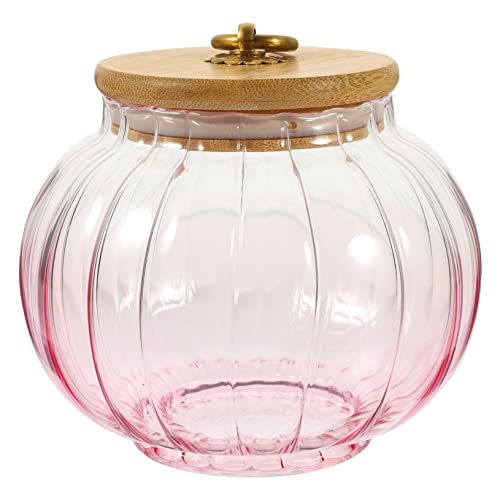 SHOWERORO Glass Storage Jar Tea Kettle Glass Clear Container Candy Jars with Lids Galss Canister Dry Fruit Container Coffee Bean Storage Food Jar Household Dried Food Jar Glass Candy Jar Jam