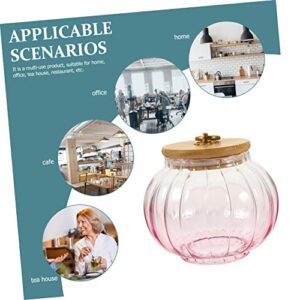 SHOWERORO Glass Storage Jar Tea Kettle Glass Clear Container Candy Jars with Lids Galss Canister Dry Fruit Container Coffee Bean Storage Food Jar Household Dried Food Jar Glass Candy Jar Jam