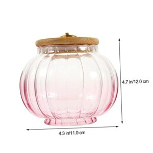 SHOWERORO Glass Storage Jar Tea Kettle Glass Clear Container Candy Jars with Lids Galss Canister Dry Fruit Container Coffee Bean Storage Food Jar Household Dried Food Jar Glass Candy Jar Jam