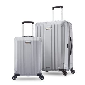 samsonite hardside spinner wheel luggage, silver, 2-piece set