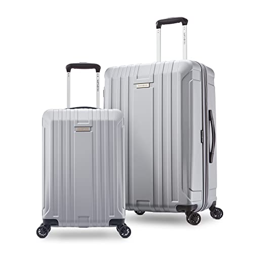 Samsonite Hardside Spinner Wheel Luggage, Silver, 2-Piece Set