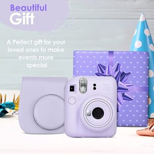 Fujifilm Instax Mini 12 Camera with Fujifilm Instant Mini Film (60 Sheets) Bundle with Deals Number One Accessories Including Carrying Case, Photo Album, Stickers (Mint Green)