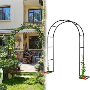 garden arches and arbors frame rose archway trellis weather resistant, metal, for various climbing plant wedding arch bridal party decoration wide arbour, with base,w2.4mxh2.2m