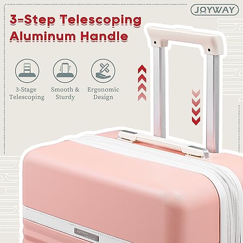 Joyway Luggage 20 Inch Carry On Luggage Sets, Expandable Suitcase Set with Spinner Wheel and TSA Lcok, Hard Shell 3 Piece Luggage Sets for Travel