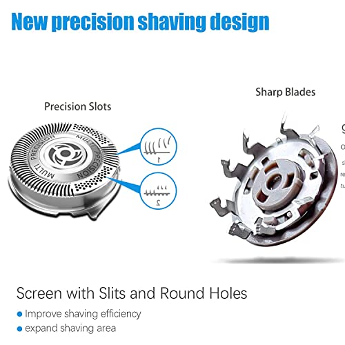 SH50/52 Replacement Heads for Philips Norelco 5000 Replacement Heads for Philips Norelco Electric Razor Shavers Blades Series 5000(S5xxx), AquaTouch,PowerTouch,Upgrade SH50 MultiPrecision Blades 6Pack