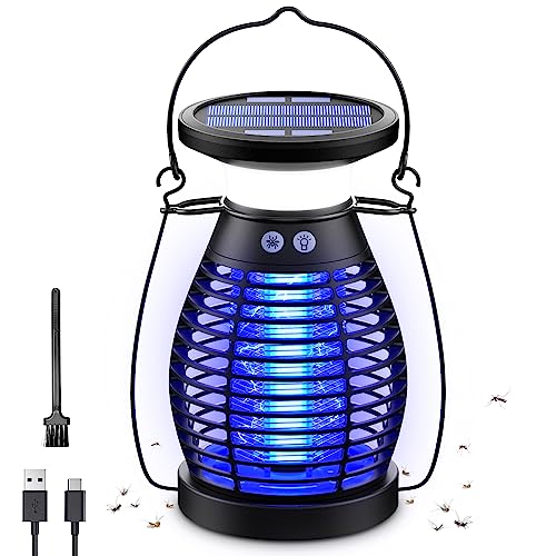 Bug Zapper Outdoor Indoor, Rechargeable Mosquito Zapper Waterproof, Electric Insect Fly Zapper with Reading Lamp, Insect Killer Lamp Can Attract Gnats, Mosquitoes, Flies, Moths