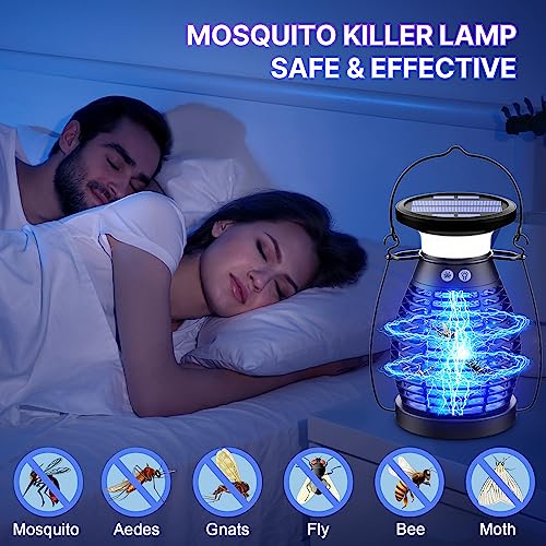 Bug Zapper Outdoor Indoor, Rechargeable Mosquito Zapper Waterproof, Electric Insect Fly Zapper with Reading Lamp, Insect Killer Lamp Can Attract Gnats, Mosquitoes, Flies, Moths