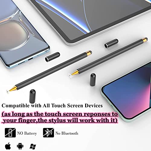 Styluslink 2-in-1 Universal Stylus Pen for Touchscreens,High Sensitivity Dual Tips Touch Screen Pen for All iPad, iPhone, Samsung Galaxy Cellphones and Tablets,Chromebook etc(2Pcs/4Nibs)