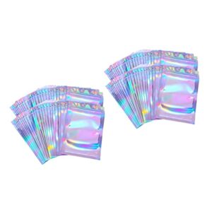 nuobesty 200 pcs plastic bag glitter earrings bead earrings plastic earrings dime bag self sealing bag snack sealing bag self-sealing jewelry bag earring bags shiny jewelry bag self-locking