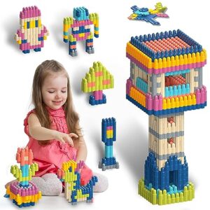 klaybear 320pcs set building blocks construction toy for boys girls, learning stem toys educational kit child brain development preschool kindergarten sensory building toys gifts for kids ages 6-8-12